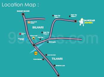 Ravi Constructions Jabalpur Damodar Homes Map - Kajarwara, Jabalpur ...