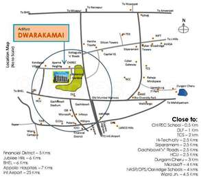 Dwarakamai Enclave Map - Kondapur, Hyderabad Location Map
