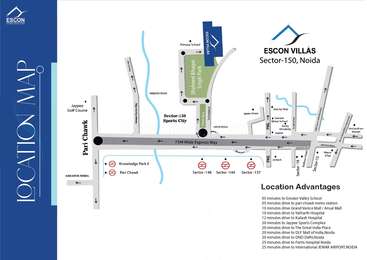 Escon Villas Map - Sector-150, Noida Location Map