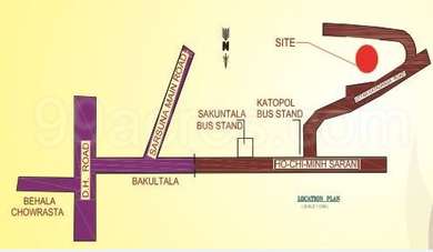 Ganapati Apartment Map - Behala, Kolkata Location Map