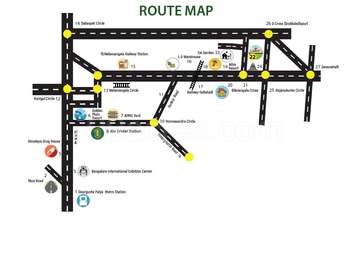 G J Projects GJ Green Woods Map - Nelamangala, Bangalore Location Map