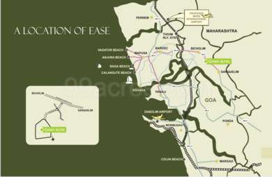 V K Realtors VK Green Acres Goa Map - Bicholim, North Goa Location Map