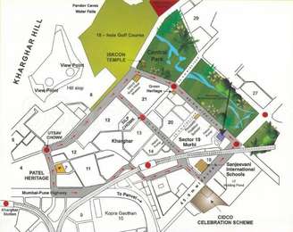 Hare Krishna Map - Sector 10 Kharghar, Navi Mumbai Location Map