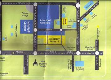 Omm Shree Acres Info Colony Map - Tamando, Bhubaneswar Location Map