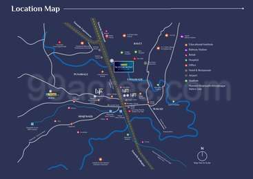 Kohinoor Group Pune Itrend Waterfront Map - Ravet, Pune Location Map