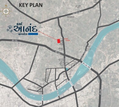 Karma Anand Bungalows Map - Choryasi, Surat Location Map