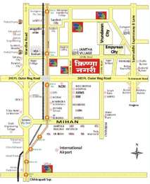 Wainganga Developers Krishna Nagari Map - Jamtha, Nagpur Location Map