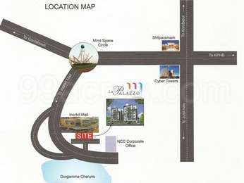 La Palazzo Map - Madhapur, Hyderabad Location Map