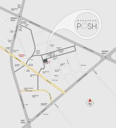 Madhuram Group Madhuram Posh Map - Chandkheda, Ahmedabad North Location Map