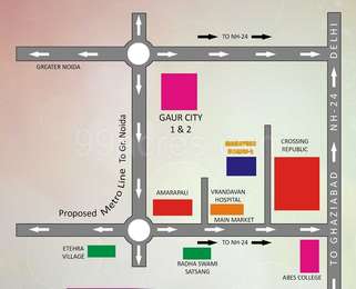 Mahaveer Homes 2 Map - Phase 2, Noida Location Map