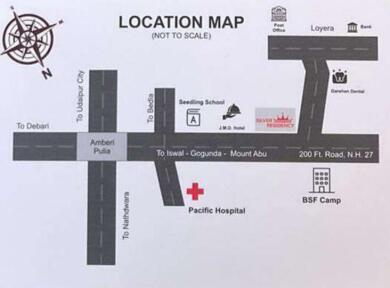 Param Dreamventures Silver Residency Map - Badgaon, Udaipur Location Map