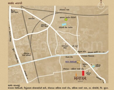 Mangalam Residency Map - Saniya Kande, Surat Location Map