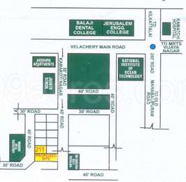 Menhaden Apartment Map - Pallikaranai, Chennai Location Map