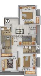 3 BHK Apartment / Flat for sale in Merlin Urvan Dum Dum Kolkata - 899 ...