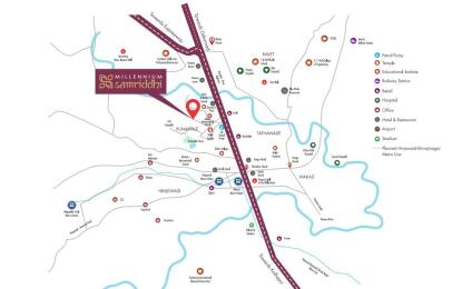 Millenium Developers Millennium Samriddhi Map - Punawale, Pune Location Map