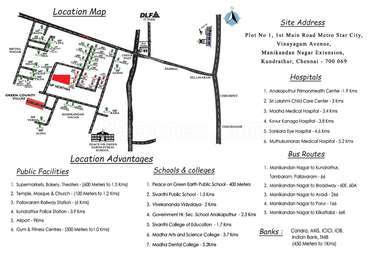 MP Developers MP Montana Map - Pallavaram, Chennai Location Map