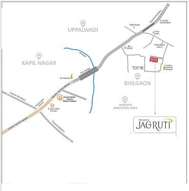 Nirvana Developers Nirvanas Jagruti Map - Kamptee Road, Nagpur Location Map