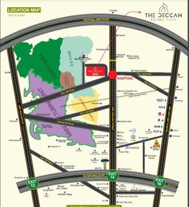 The Deccan Projects The Deccan Pearl City Map - Kadthal, Hyderabad ...