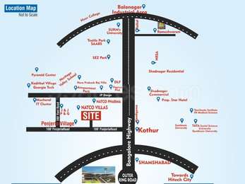 RKR Housing New City Enclave Map - Kothur, Hyderabad Location Map