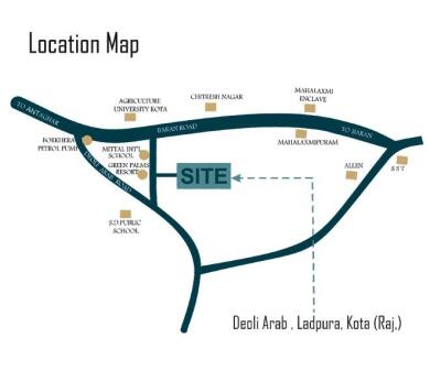 SS Buildcon Kota Royal Villa Prime Map - Baran Road, Kota Location Map