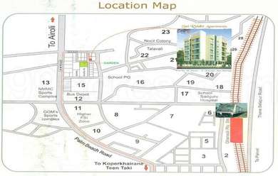 Sai Riddhi Apartments Map - Ghansoli, Navi Mumbai Location Map