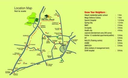 Jaisree Homes Hill View Resorts Map - Kantabada, Bhubaneswar Location Map