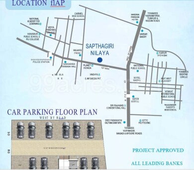 Sapthagiri Nilaya Map - Rajajinagar, Bangalore Location Map