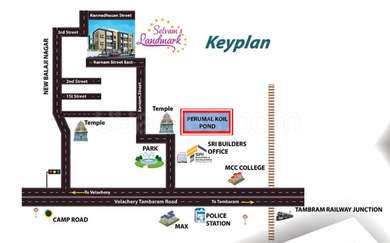 Sri Builders Selvams Landmark Map - Selaiyur, Chennai Location Map