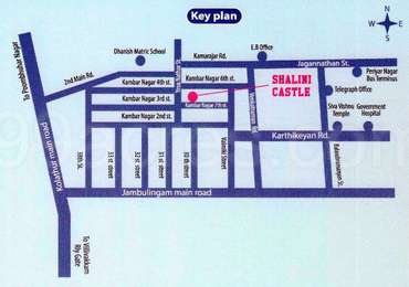 Shalini Castle Apartment Map - Perambur, Chennai Location Map