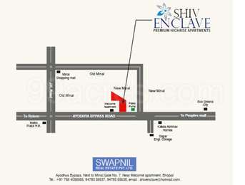 Swapnil Shiv Enclave Map - Ayodhya Bypass, Bhopal Location Map
