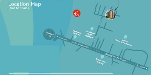 Shivam Enclave Map - Adabari, Guwahati Location Map
