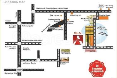 SLN New City Map - Nelamangala, Bangalore Location Map