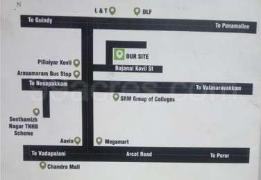 Smart Home Properties Smart Flats Map - Ramapuram, Chennai Location Map