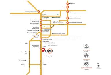 Eden Realty Group Solaris Joka Map - Joka, Kolkata South Location Map