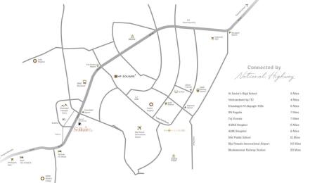 Harshpriya Neelachala Solitaire Map - Khandagiri, Bhubaneswar Location Map