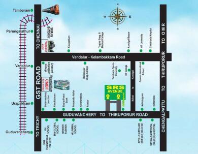 Aditi Housing SRS Avenue Map - Kayarambedu, Chennai South Location Map