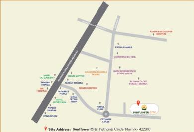 Deepak Builders And Developers Sunflower City Map - Pathardi, Nasik ...