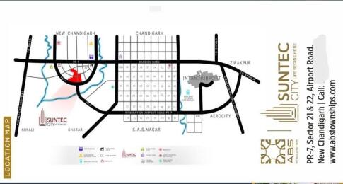 Suntec City Map - Mullanpur, Chandigarh Location Map