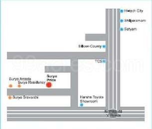 Koven Constructions Koven Surya Pride Map - Hanuman Nagar, Kothaguda ...