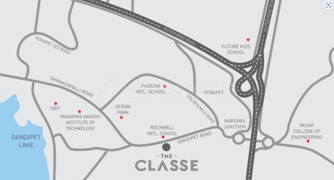 DSR DSRLS Project The Classe Map - Narsingi, Hyderabad Location Map