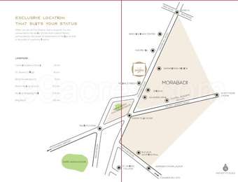 Ilika Estates The Empire Map - Morabadi, Ranchi Location Map