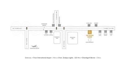 GBM Projects and Mittal Group Golden Square Map - Zirakpur, Mohali ...