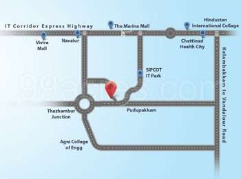 Jansen Infrastructure The Orchard Map - Navalur, Chennai South Location Map