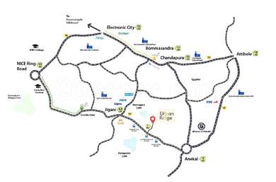 Urban Ridge Map - Jigani, Bangalore Location Map