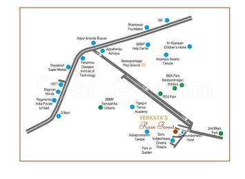 Venkata Rain Forest Map - Kanakapura Road, Bangalore South Location Map