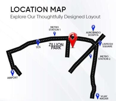 Zillion Park Map - Tigaria Badshah, Indore Location Map