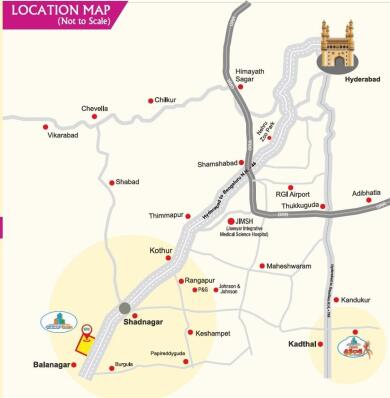 JSR Group Suncity Infra Developers JSR Zircon 1 Map - Shad nagar ...