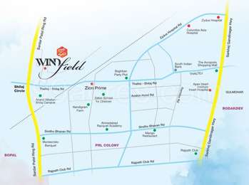 Zion Buildcon Zion Windfield Map - Thaltej, Ahmedabad West Location Map
