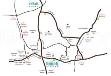 Unnati World Unnati Avenue Map - Sambhaji Nagar, Pimpri Chinchwad ...
