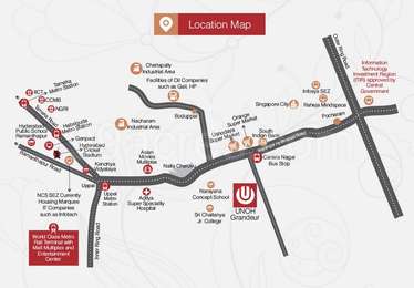 UNOH Builders UNOH Grandeur Map - Uppal, Hyderabad Location Map